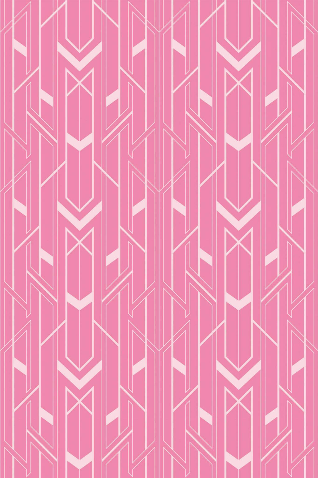 Radiant Pink Deco Peel and Stick Wallpaper or Non-Pasted