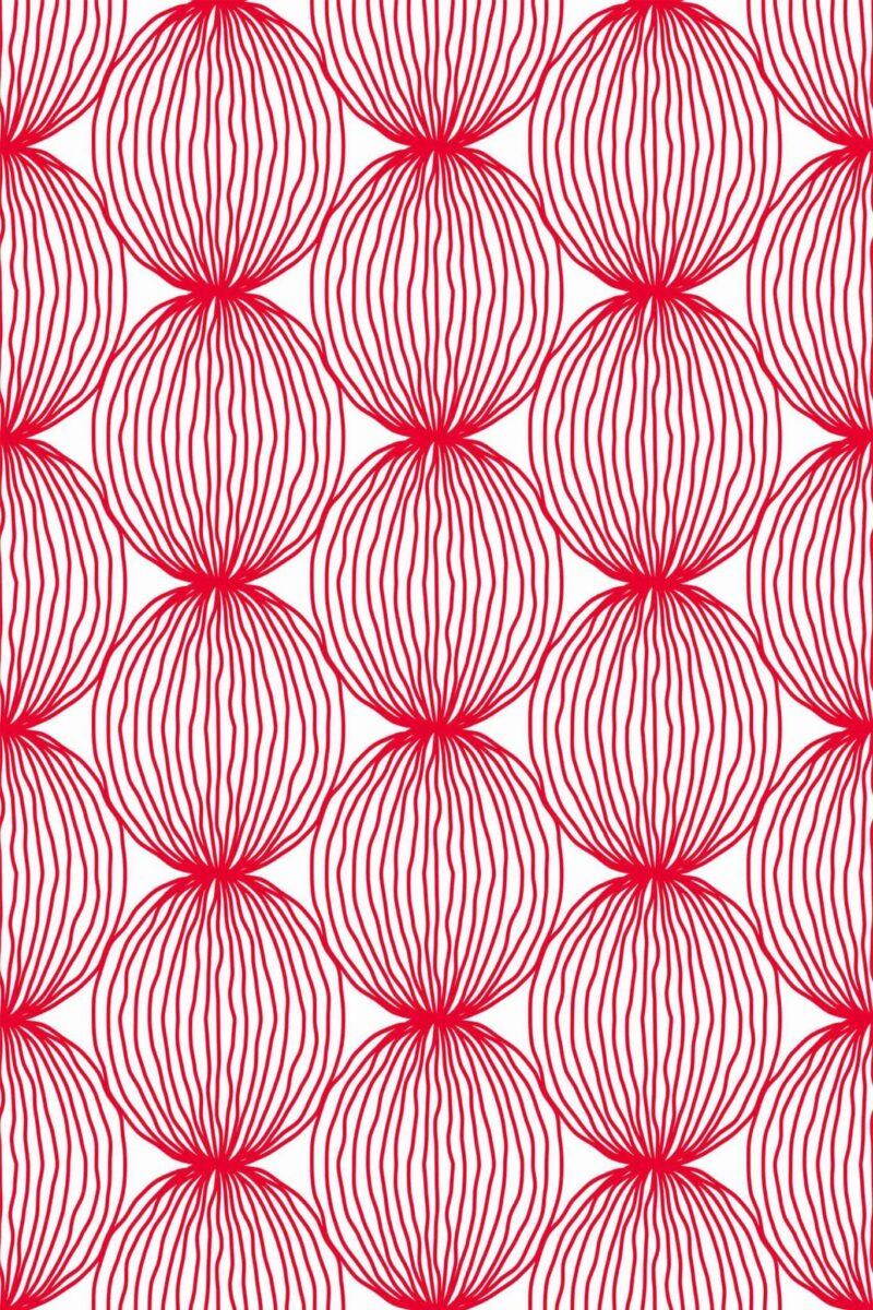 Red kitchen backsplash Peel and Stick Wallpaper or Non-Pasted
