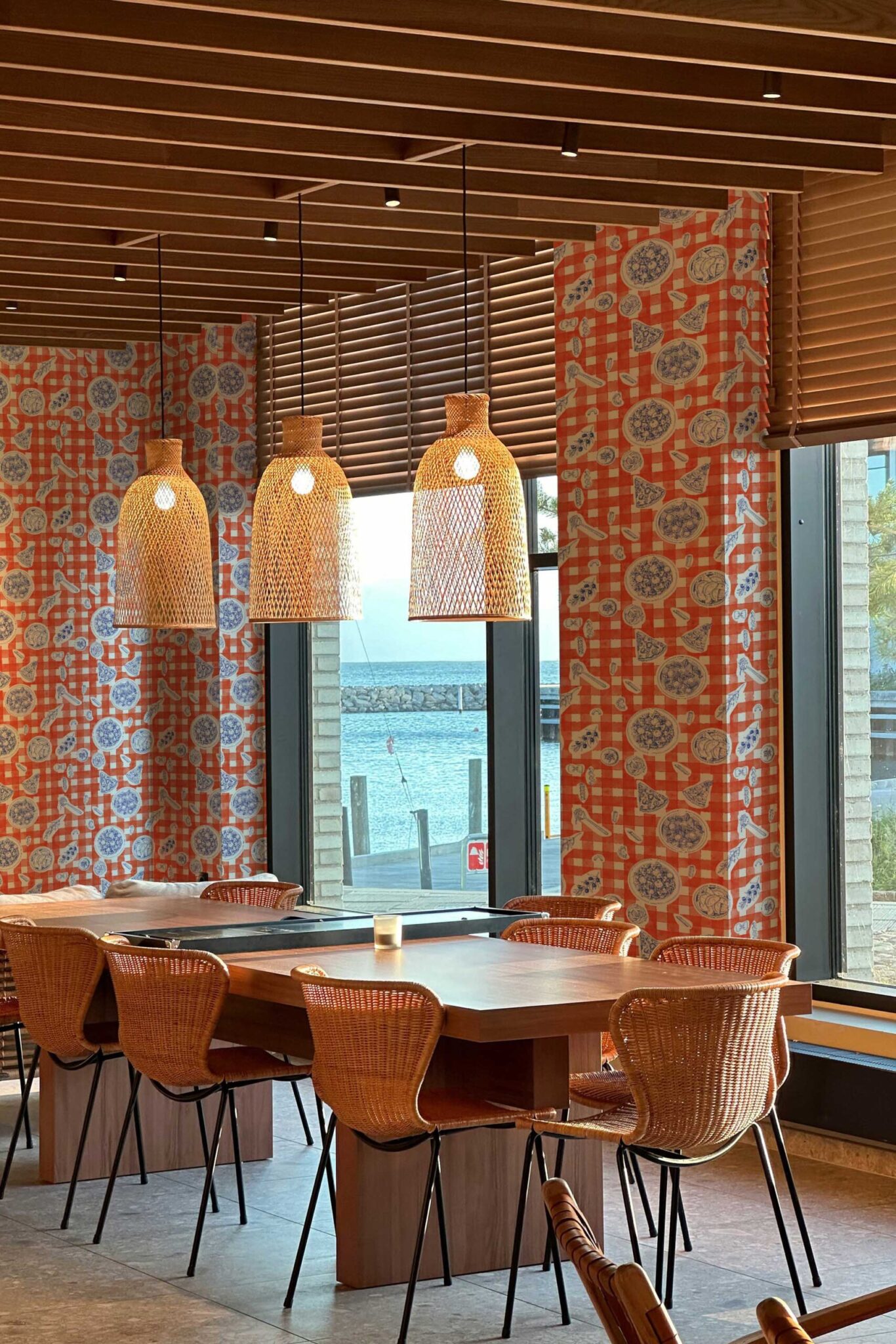 Red Italian Foods Pattern for Restaurants Peel and Stick Wallpaper or ...