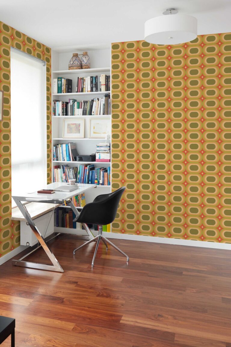 Retro Groove Peel and Stick Wallpaper or Non-Pasted