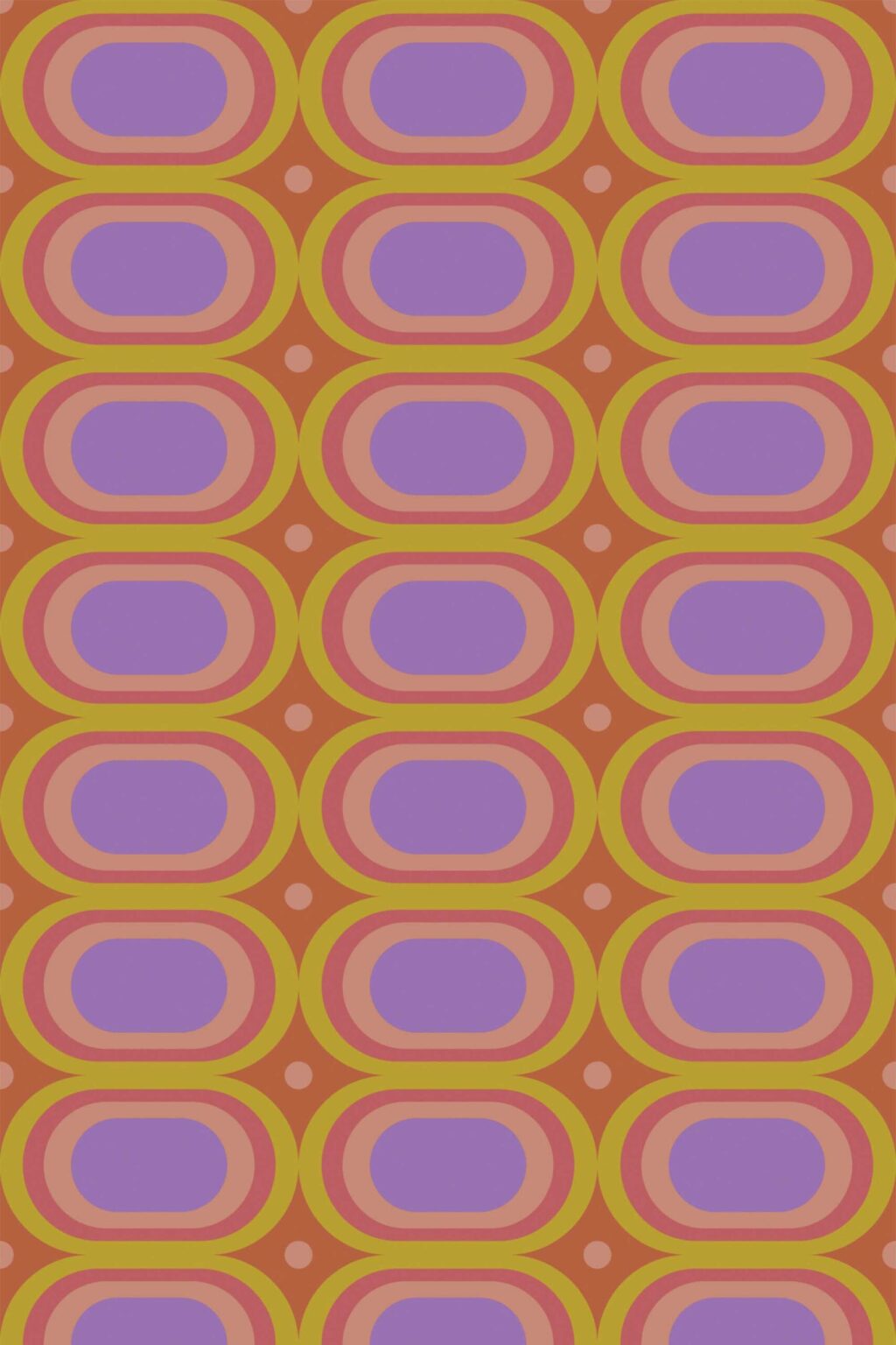 Purple Retro Funky Peel and Stick Wallpaper or Non-Pasted