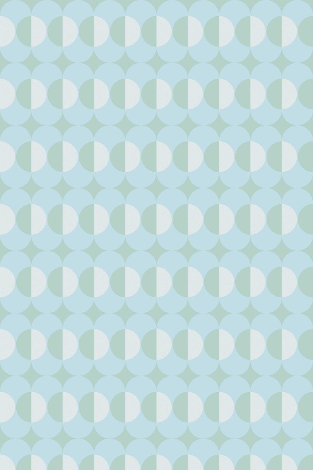 Light Blue Retro Refresh Peel and Stick Wallpaper or Non-Pasted