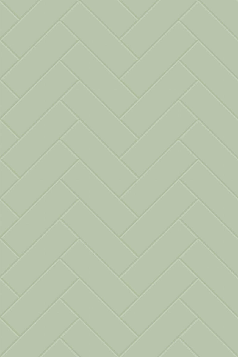 Sage green tile Peel and Stick Wallpaper or Non-Pasted