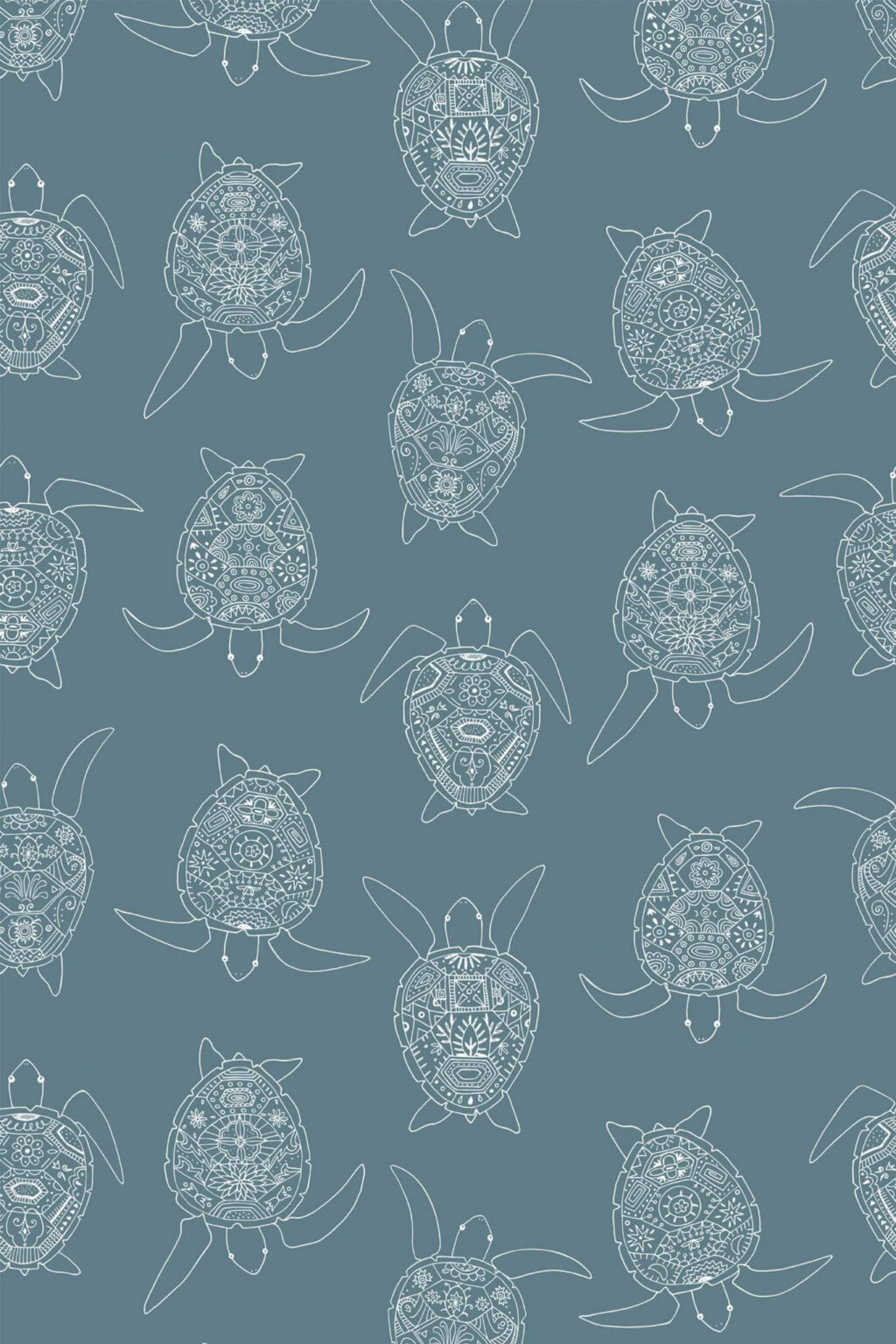 Seamless turtle Peel and Stick Wallpaper or Non-Pasted