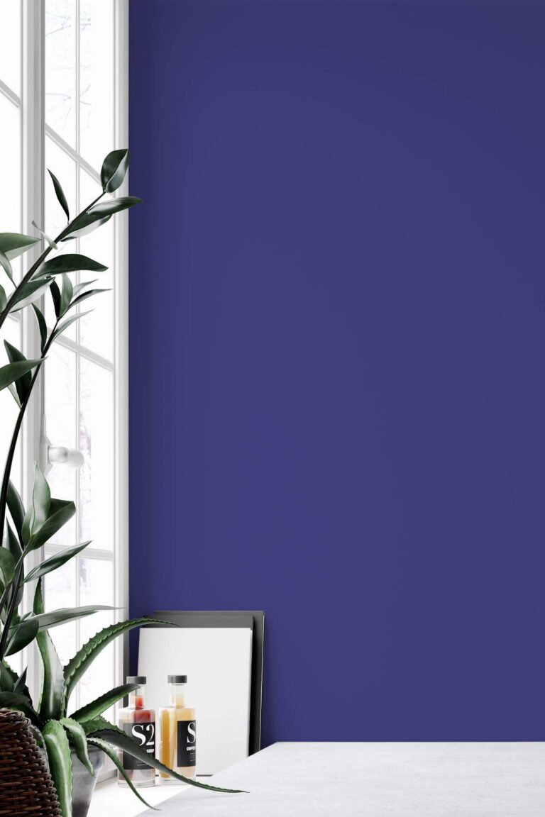 Navy blue solid color Peel and Stick Wallpaper or Non-Pasted