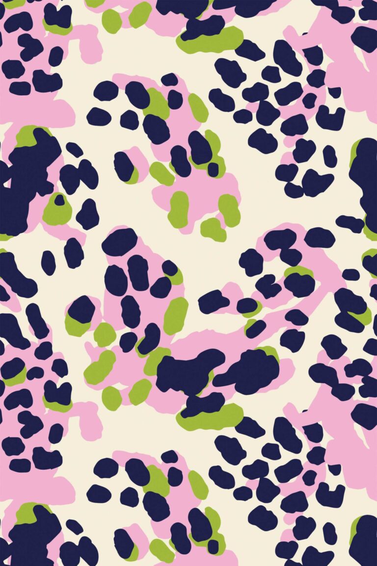 Pink Cheetah Spots Peel and Stick Wallpaper or Non-Pasted