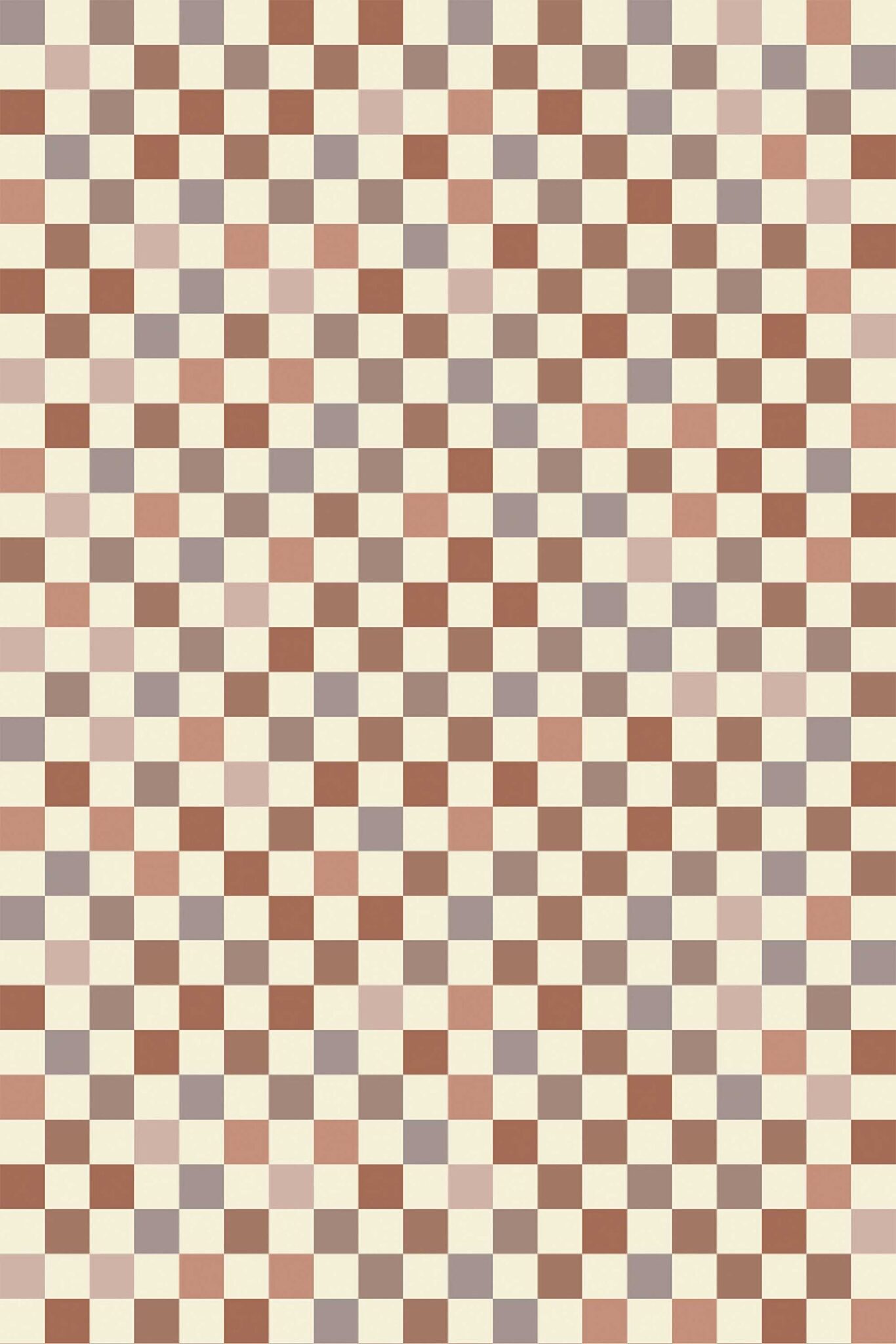 Mocha Brown Check Pattern Peel and Stick Wallpaper or Non-Pasted