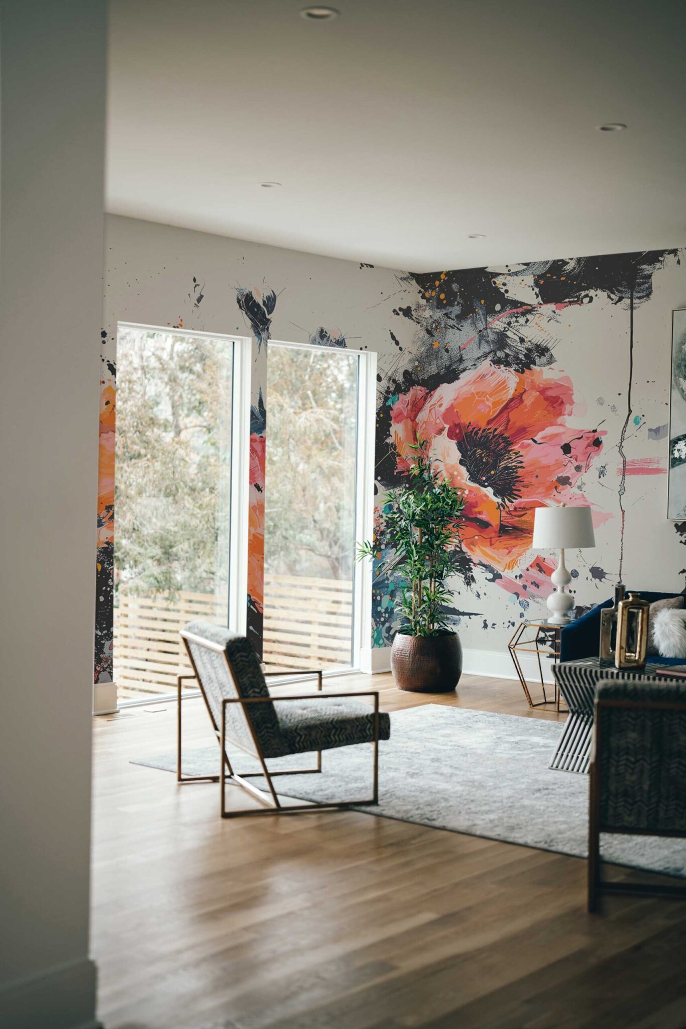 Graffiti Bloom Peel and Stick Wall Mural or Non-Pasted