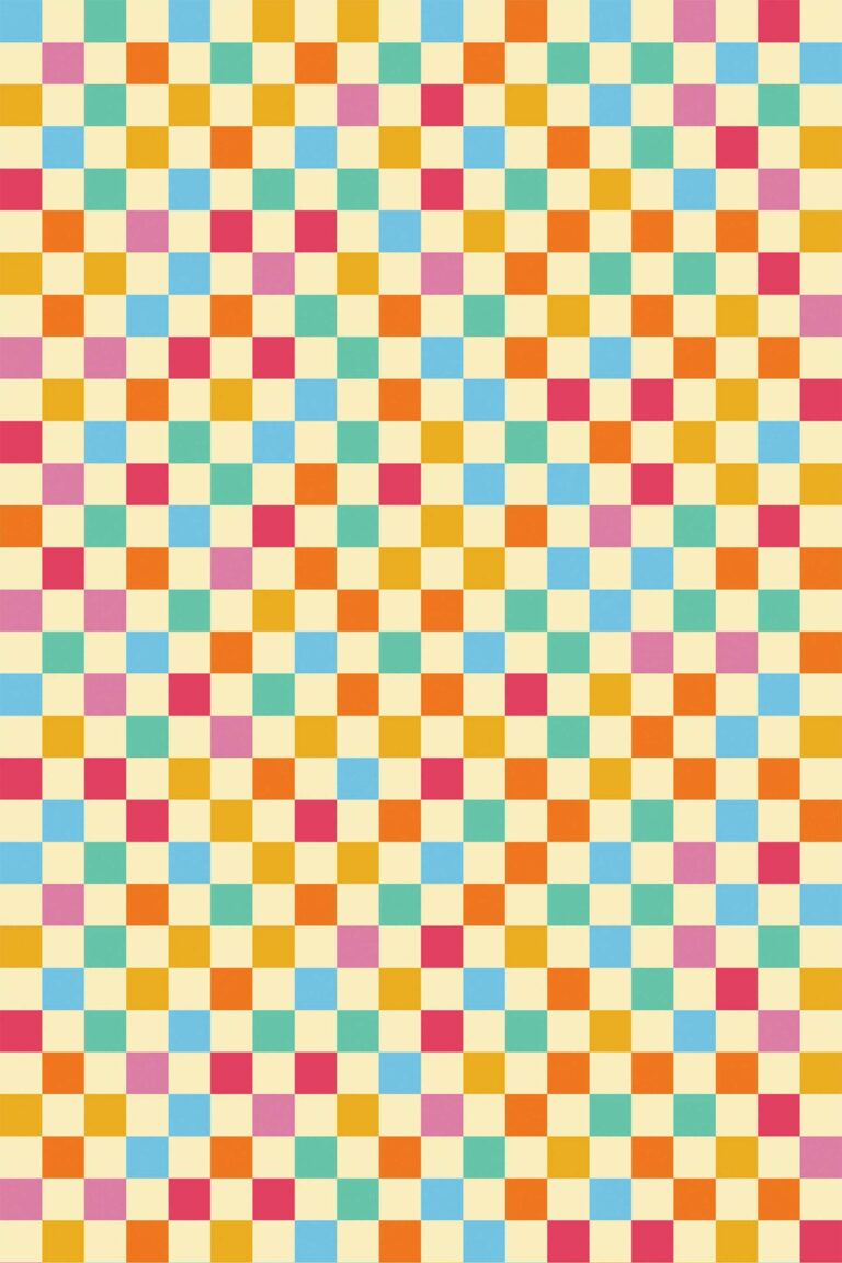 Retro Check Peel and Stick Wallpaper or Non-Pasted