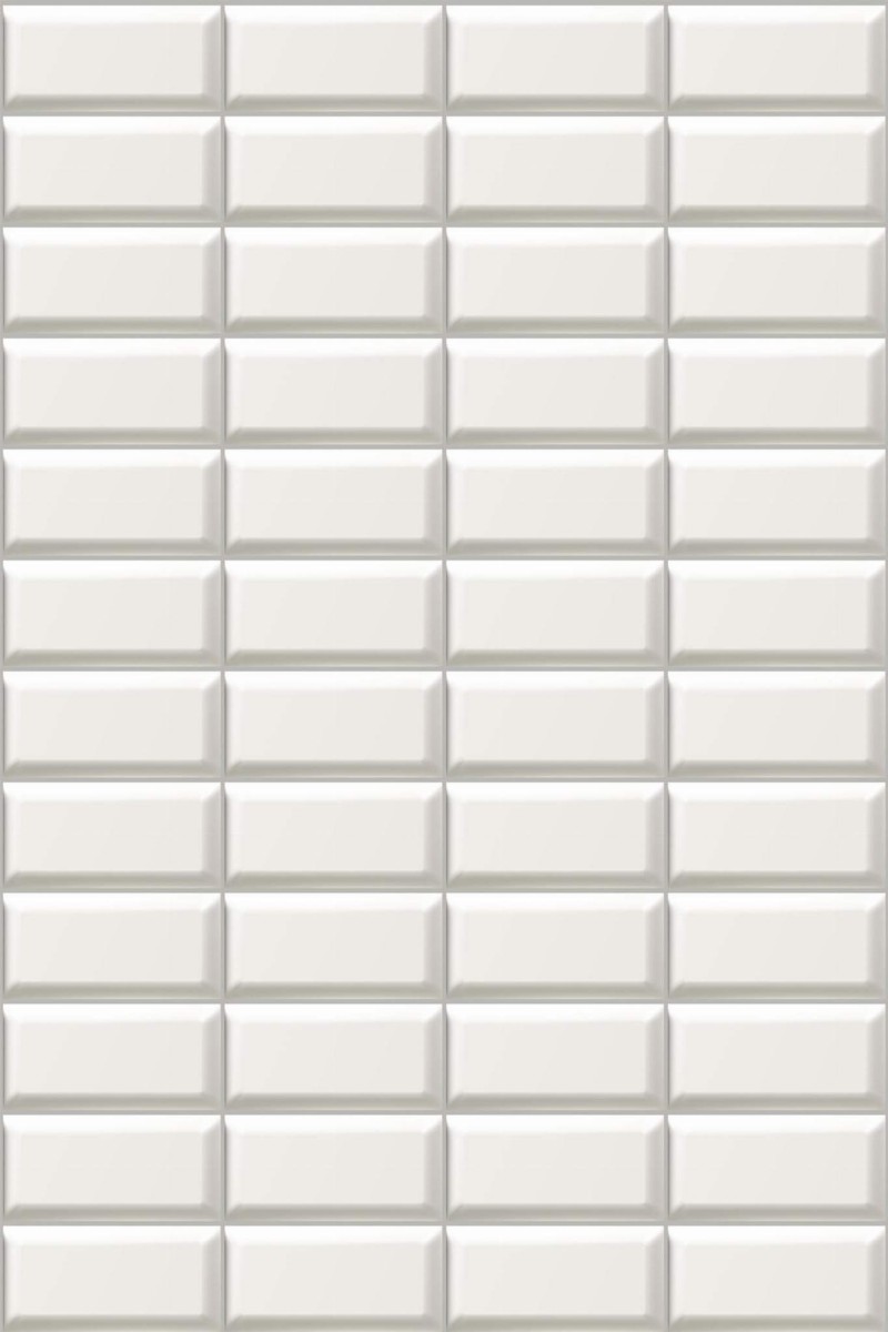 White tile Peel and Stick Wallpaper or Non-Pasted