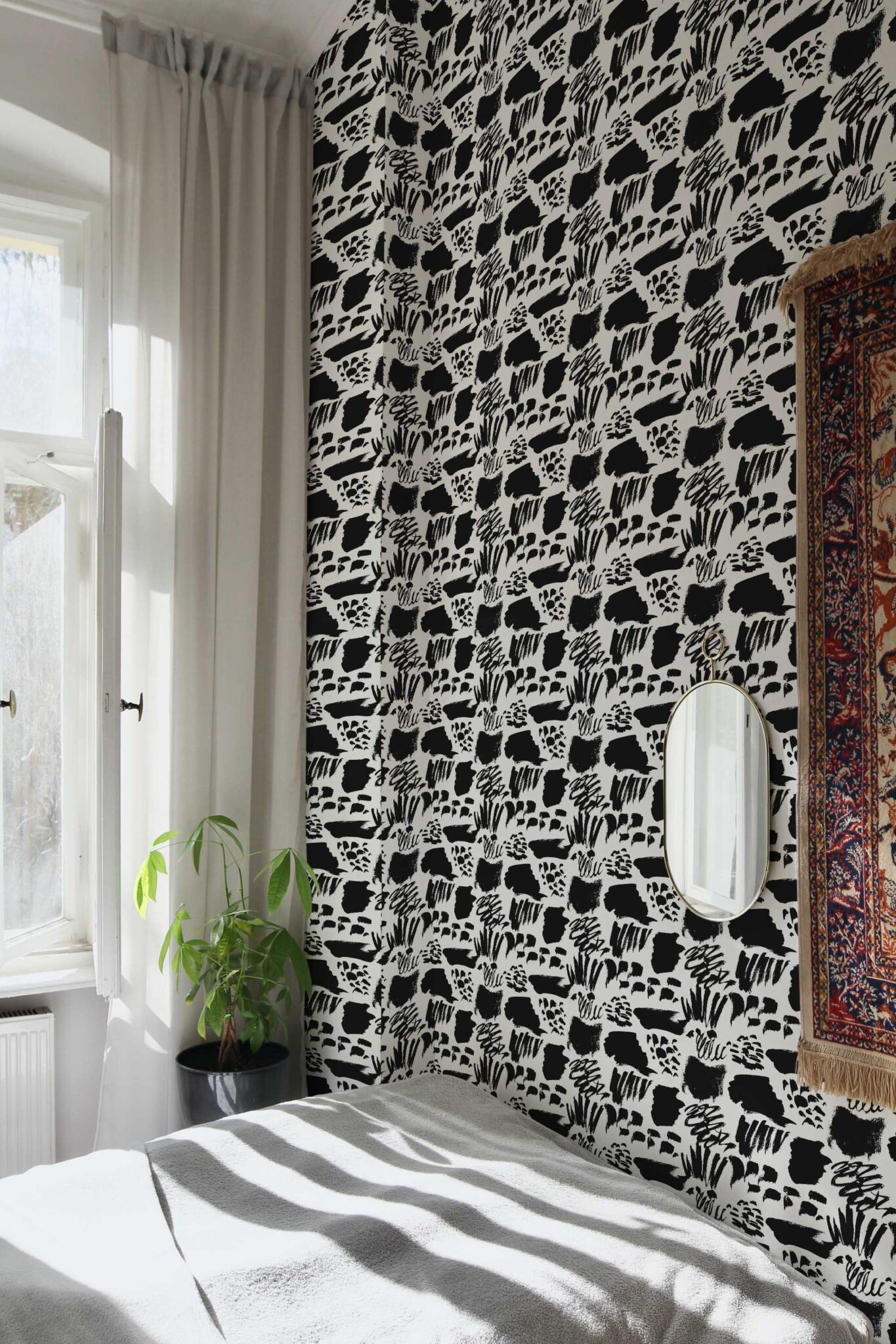 Paint splatter Peel and Stick Wallpaper or Non-Pasted