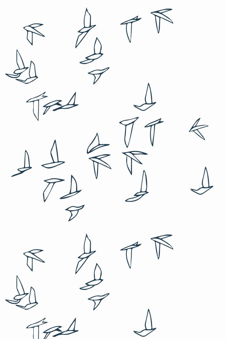 Flying birds Peel and Stick Wallpaper or Non-Pasted