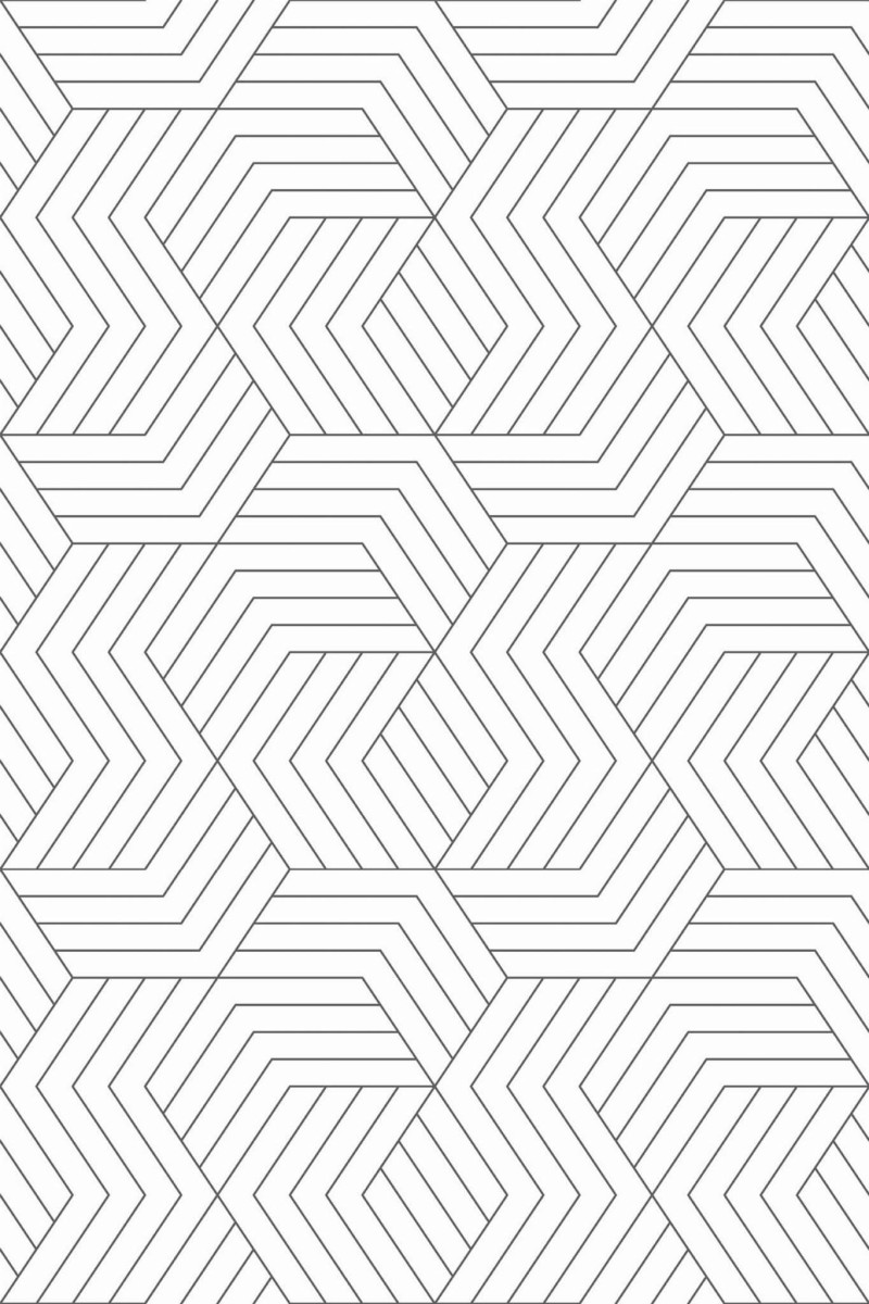 Modern geometric Peel and Stick Wallpaper or Non-Pasted