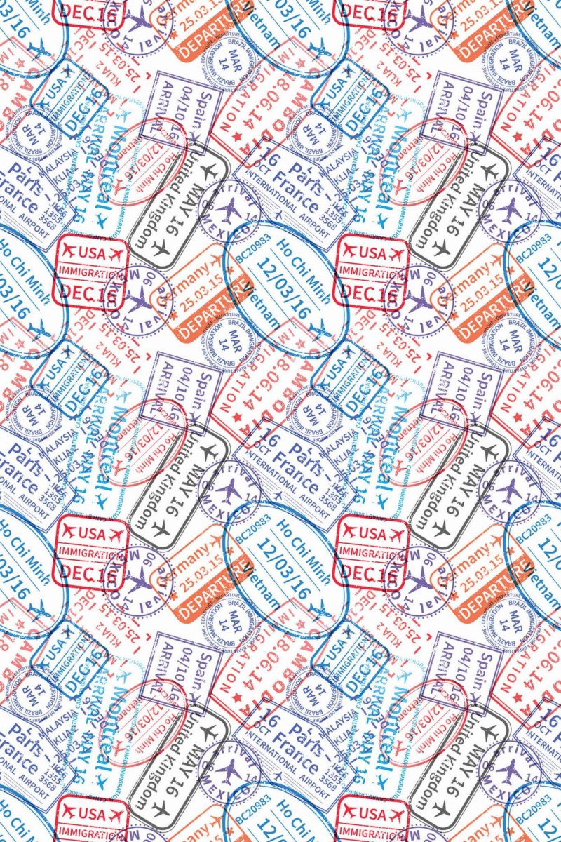 Stamp Peel and Stick Wallpaper or Non-Pasted