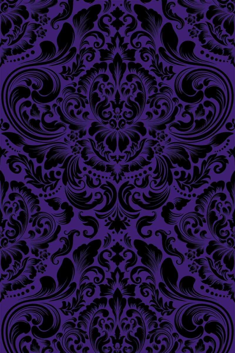 Gothic Damask Peel and Stick Wallpaper or Non-Pasted