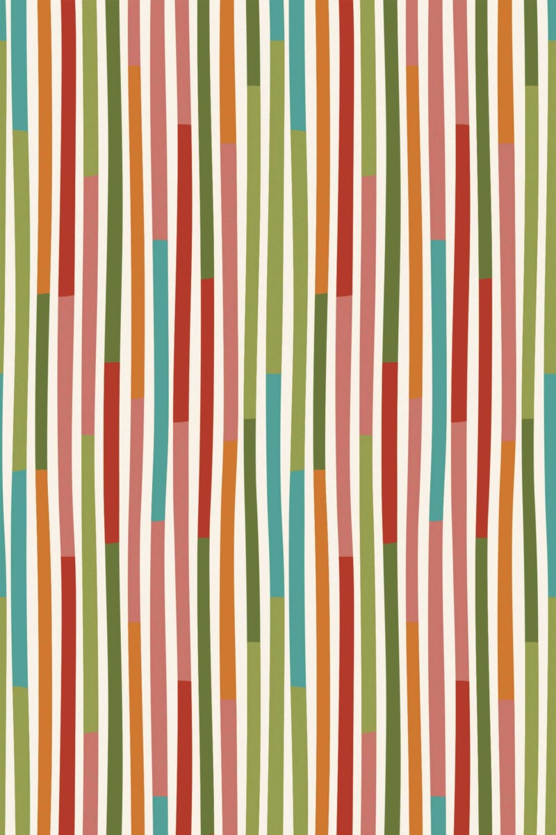Cute Stripes Peel and Stick Wallpaper or Non-Pasted