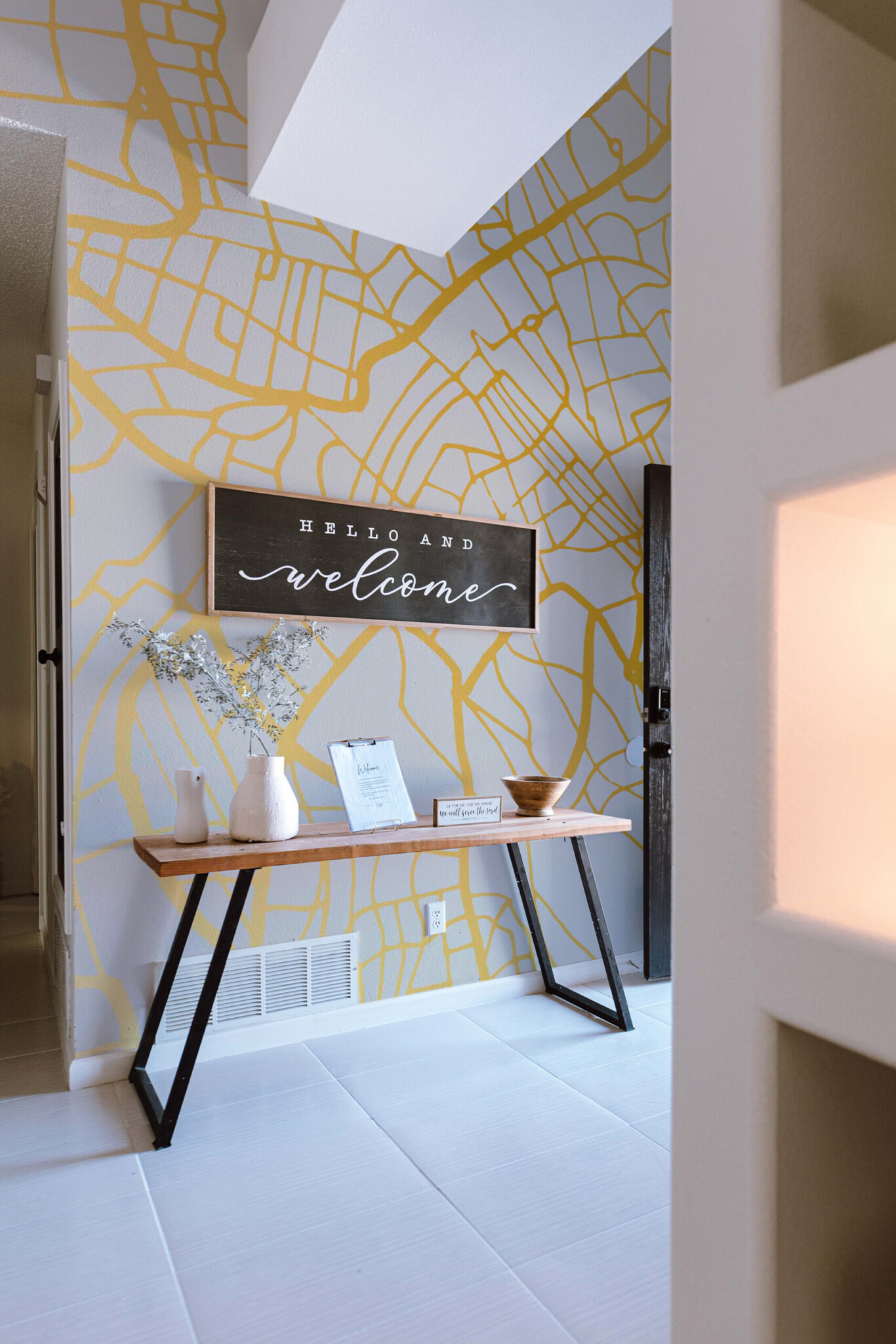 Minimalist Rome Map Peel and Stick Wall Mural or Non-Pasted