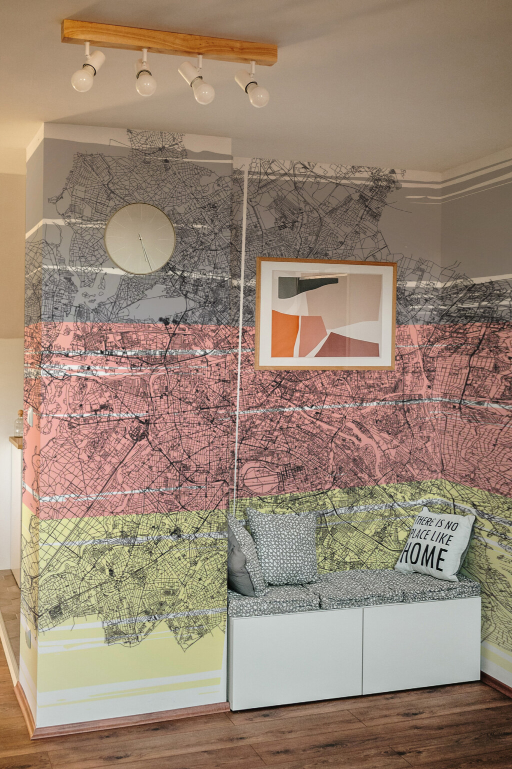 Berlin City Map Peel and Stick Wall Mural or Non-Pasted