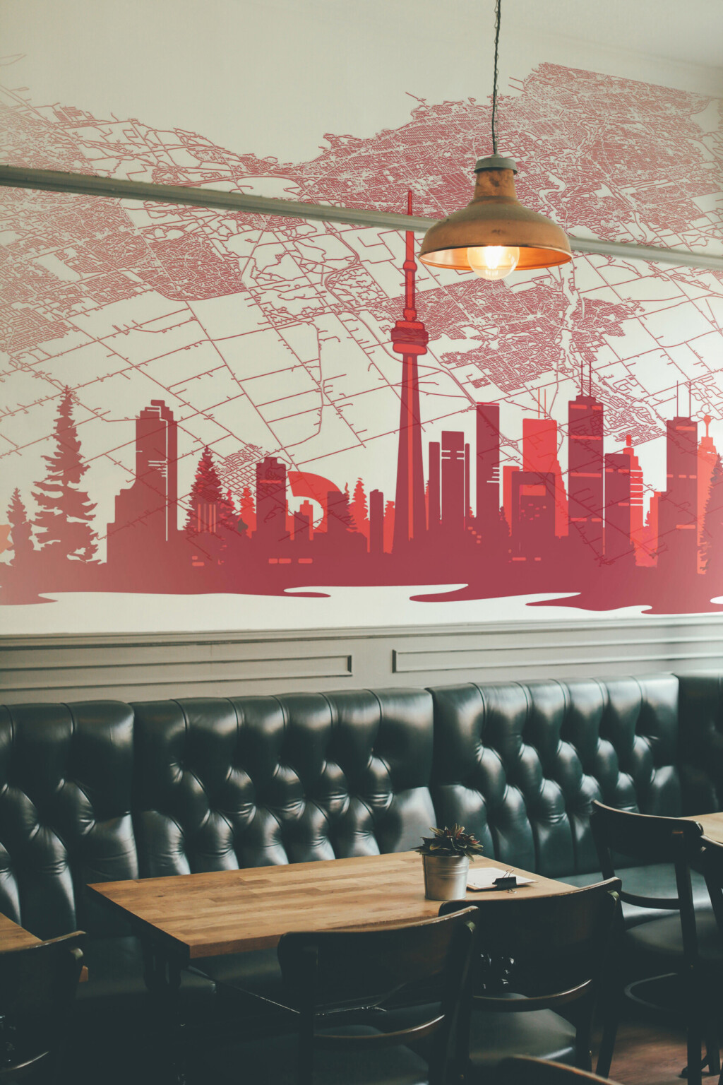 Ottawa Map Skyline Peel and Stick Wall Mural or Non-Pasted