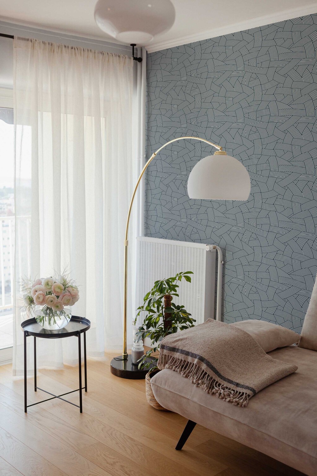 Abstract Strokes Peel and Stick Wallpaper or Non-Pasted