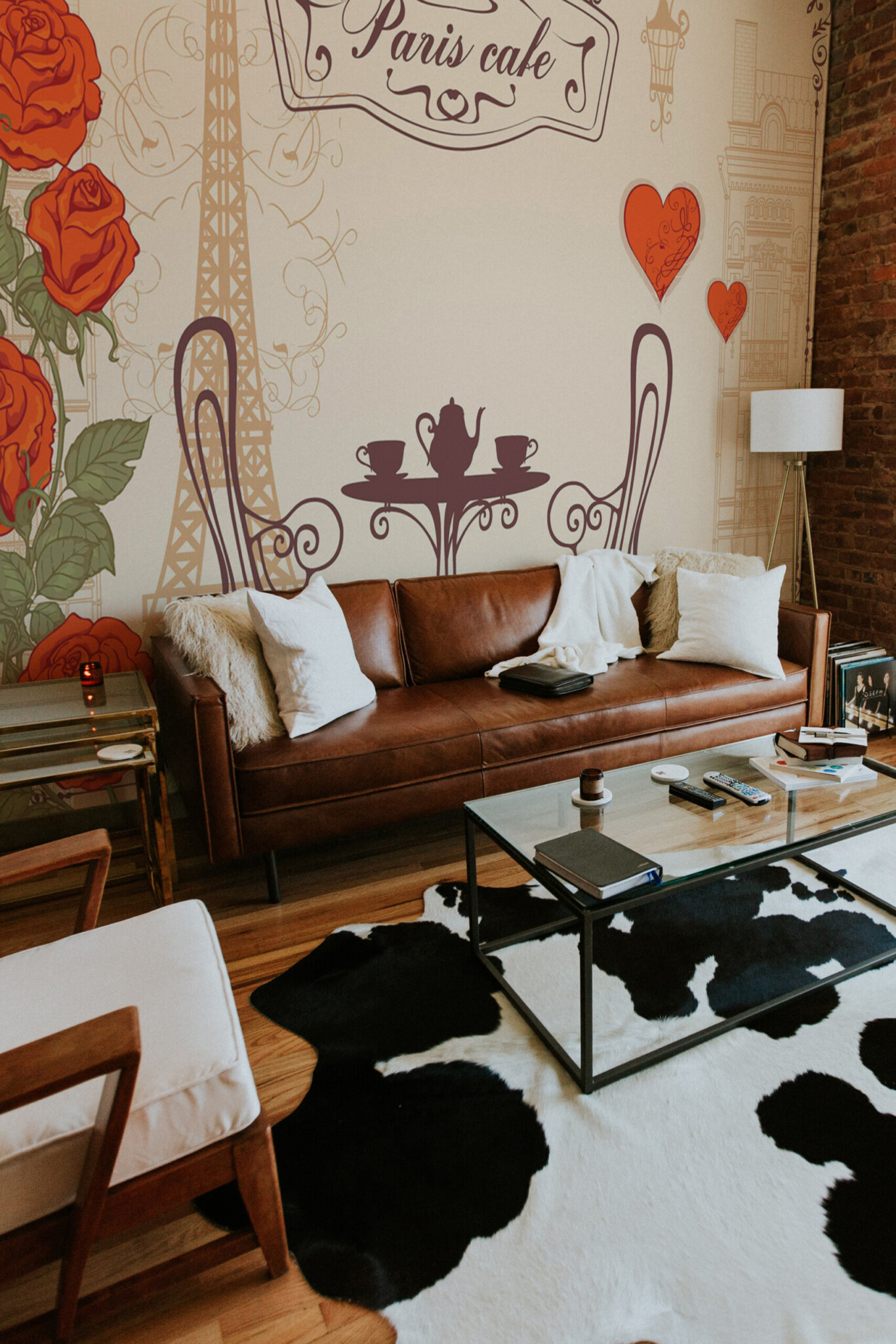 Charming Paris Café Peel and Stick Wall Mural or Non-Pasted