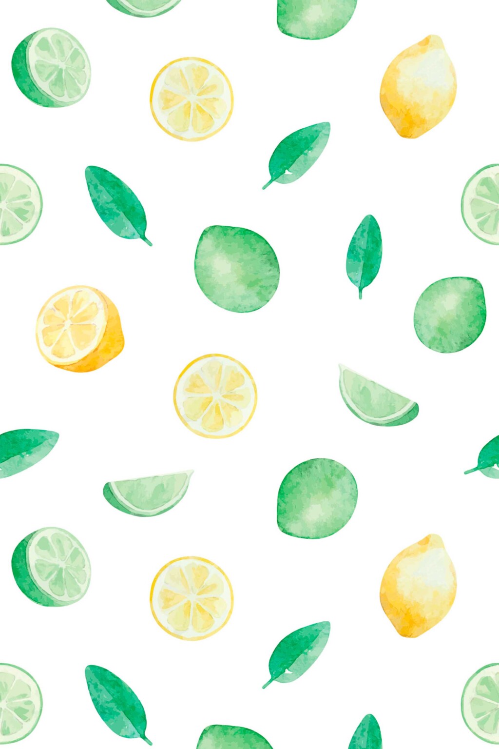 Citrus Watercolor Peel and Stick Wallpaper or Non-Pasted