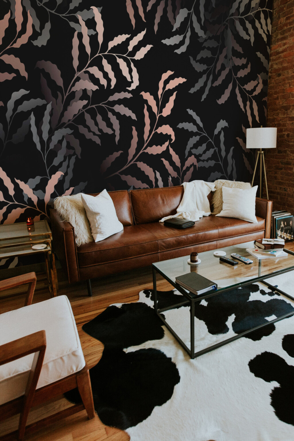 Deep Dark Leaves Peel and Stick Wall Mural or Non-Pasted