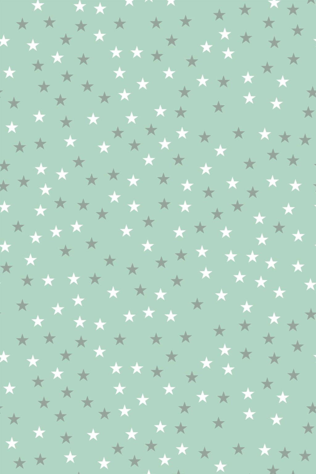 Cute Green Stars Peel and Stick Wallpaper or Non-Pasted