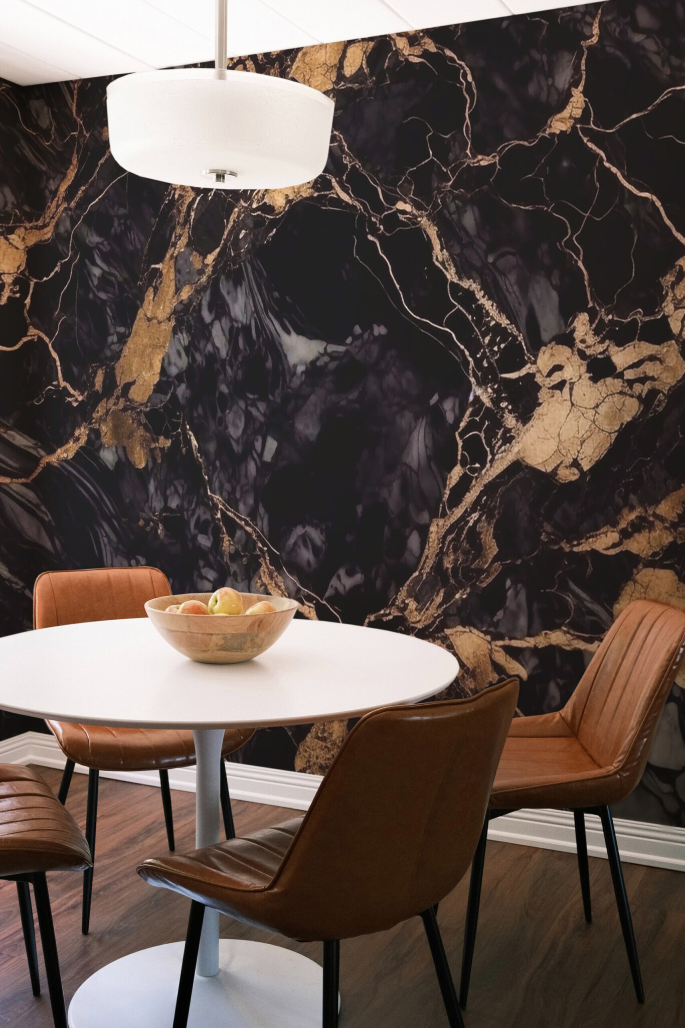 Luxury Black Marble Peel and Stick Wall Mural or Non-Pasted