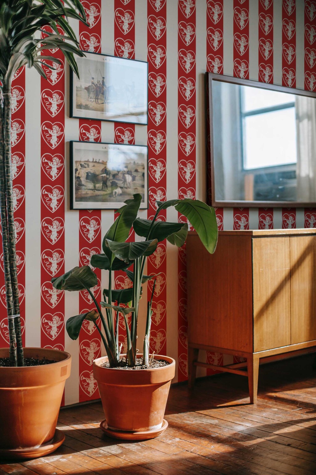 Vintage Cupid Peel and Stick Wallpaper or Non-Pasted