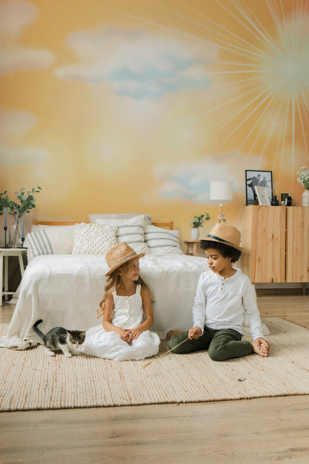 Sunny Sky Glow Peel and Stick Wall Mural or Non-Pasted