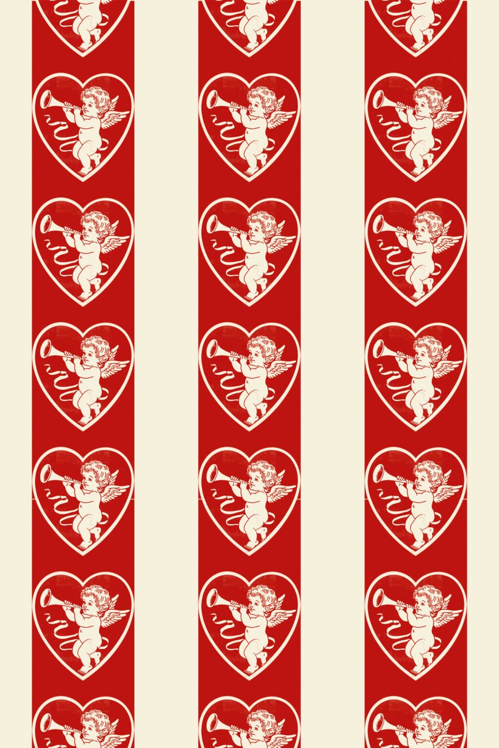 Vintage Cupid Peel and Stick Wallpaper or Non-Pasted