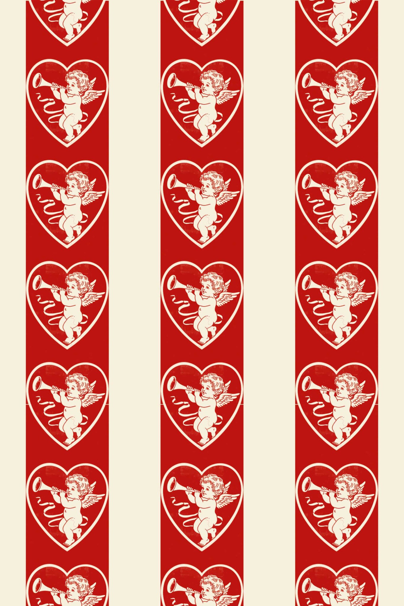 Vintage Cupid Peel and Stick Wallpaper or Non-Pasted
