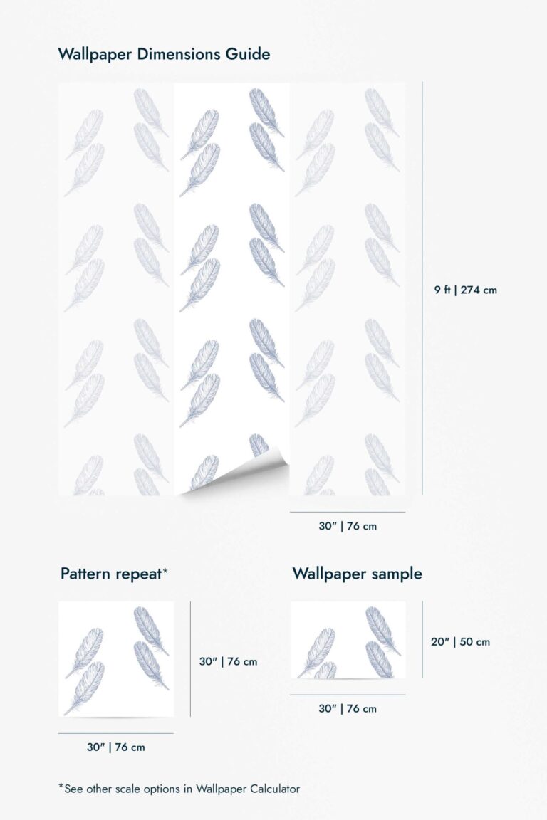 Dawn Feather Peel and Stick Wallpaper or Non-Pasted