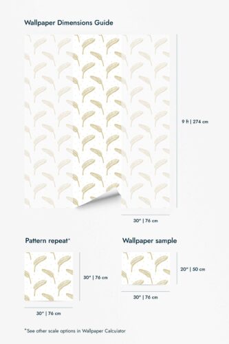 Boho banana leaf Peel and Stick Wallpaper or Non-Pasted