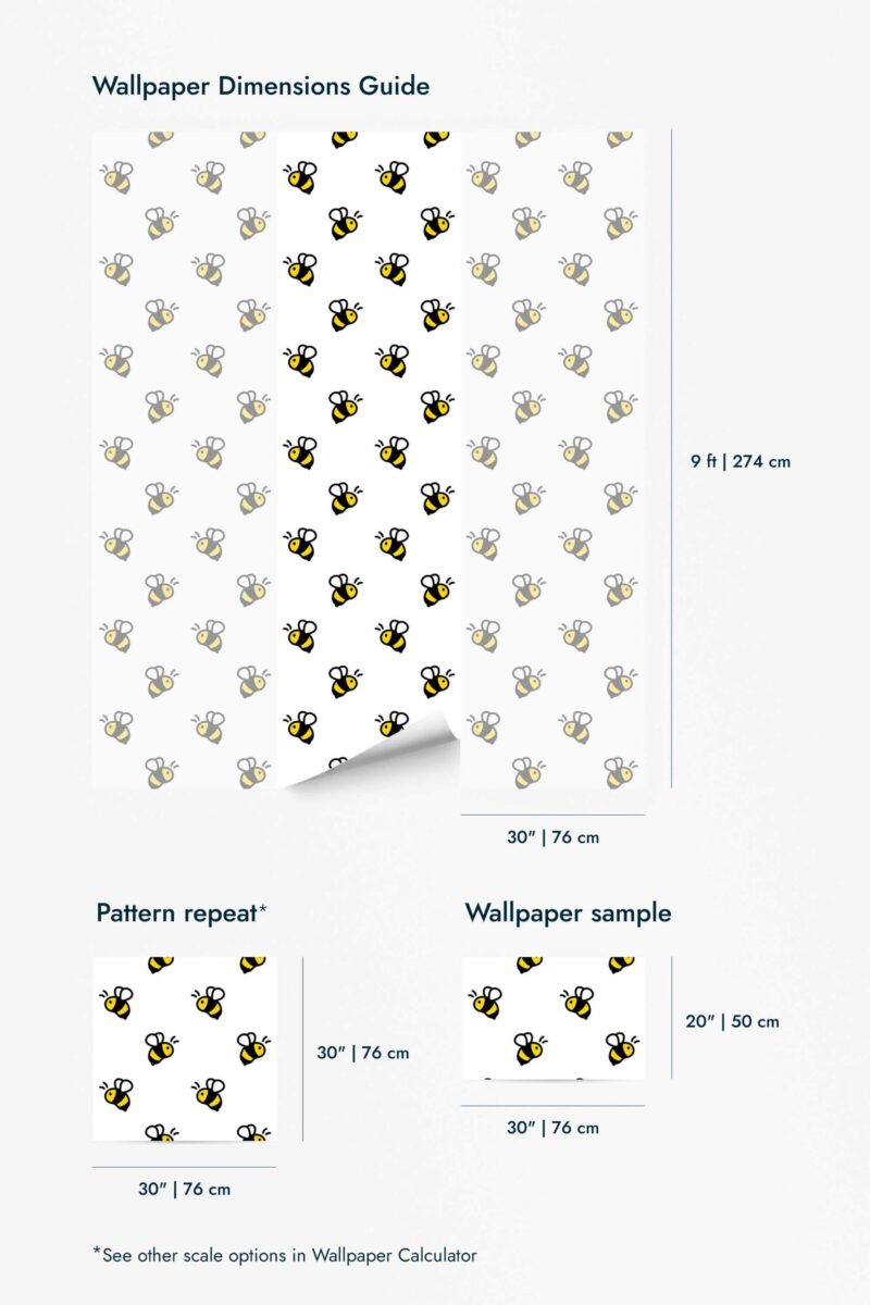 Bee Peel and Stick Wallpaper or Non-Pasted