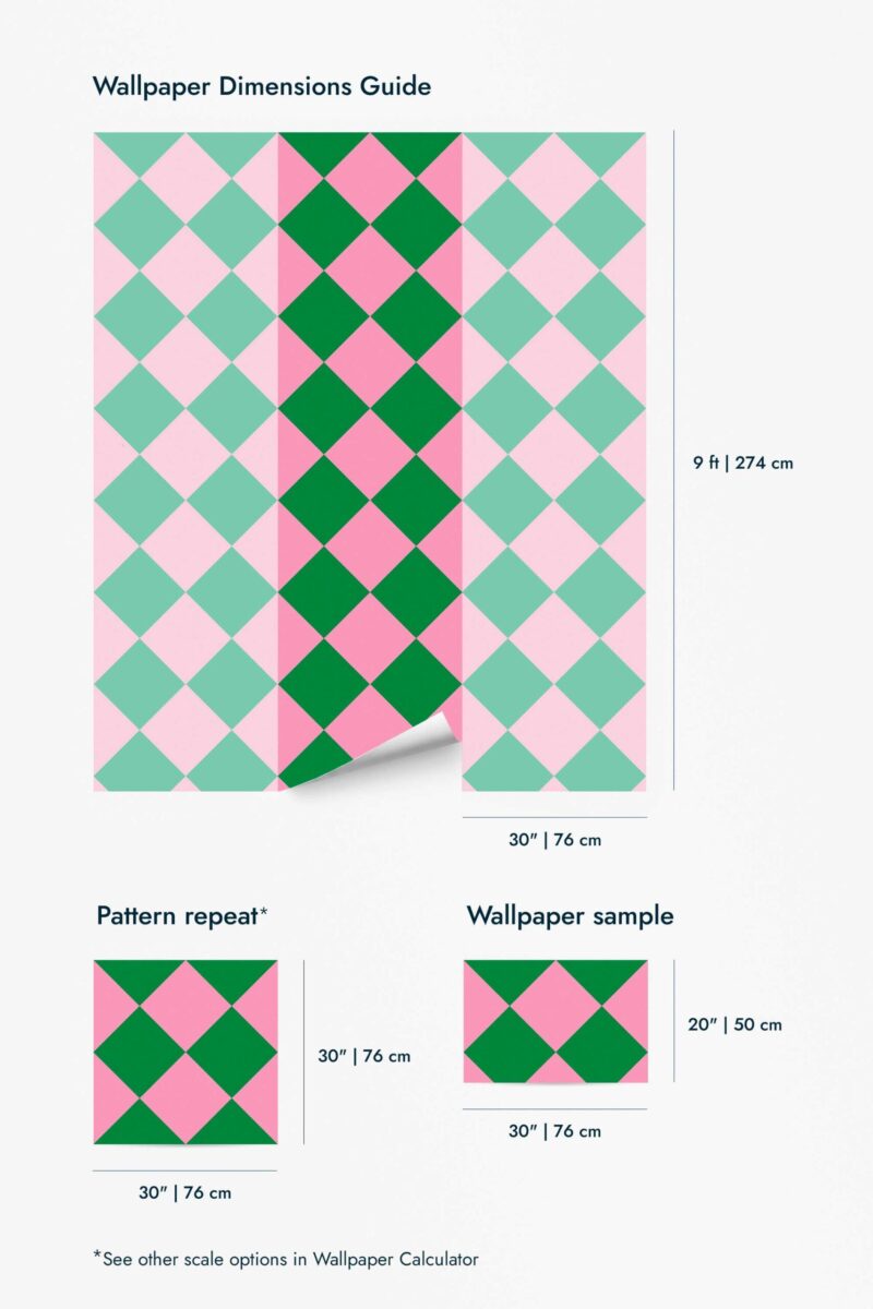 Rhombus Peel and Stick Wallpaper or Non-Pasted
