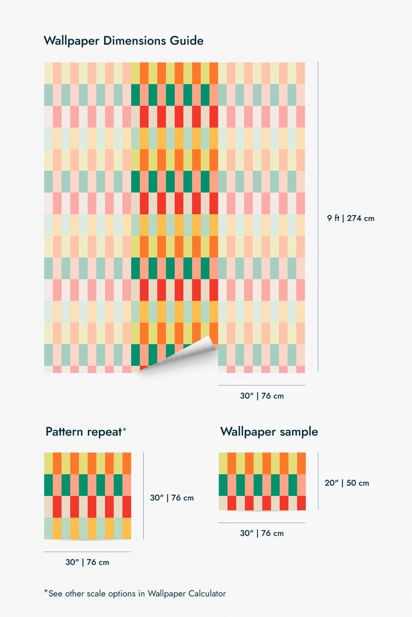 Bold stripes Peel and Stick Wallpaper or Non-Pasted