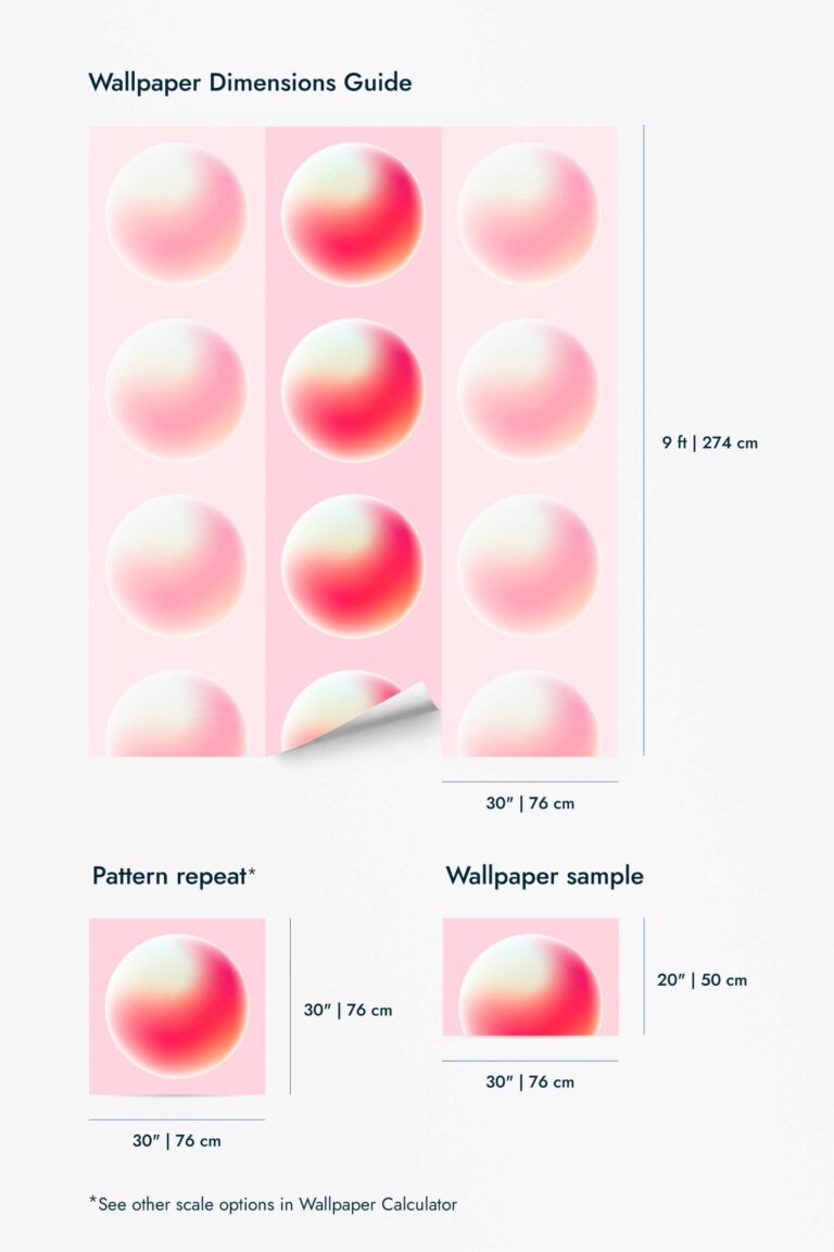 Soft circle Peel and Stick Wallpaper or Non-Pasted