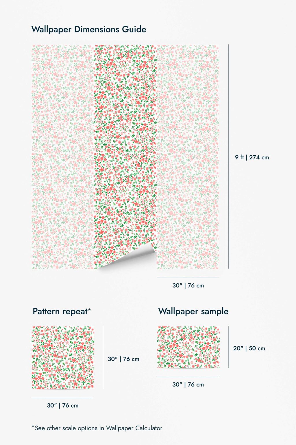 Cottage core Peel and Stick Wallpaper or Non-Pasted