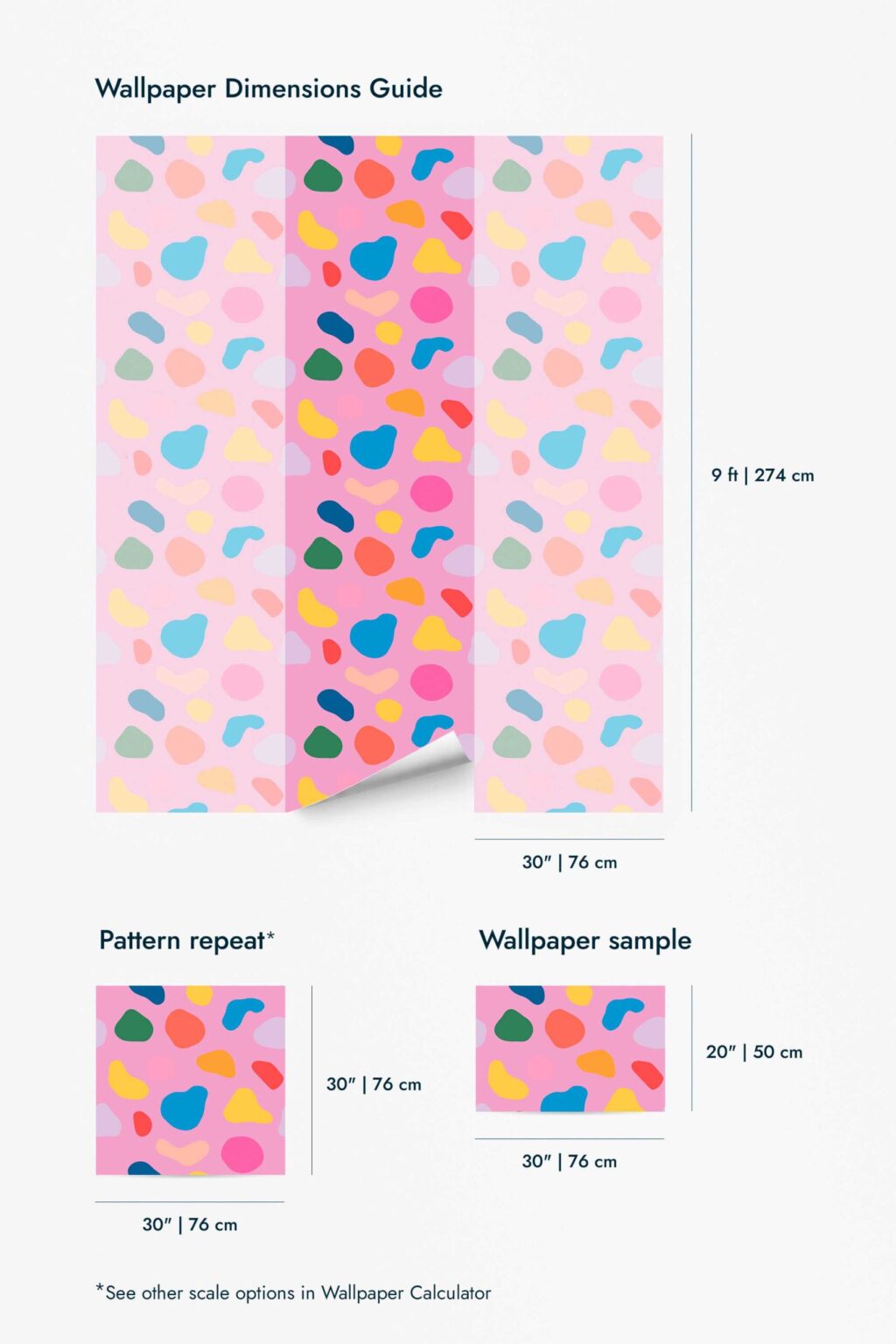 Pink Dimensions Peel and Stick Wallpaper or Non-Pasted