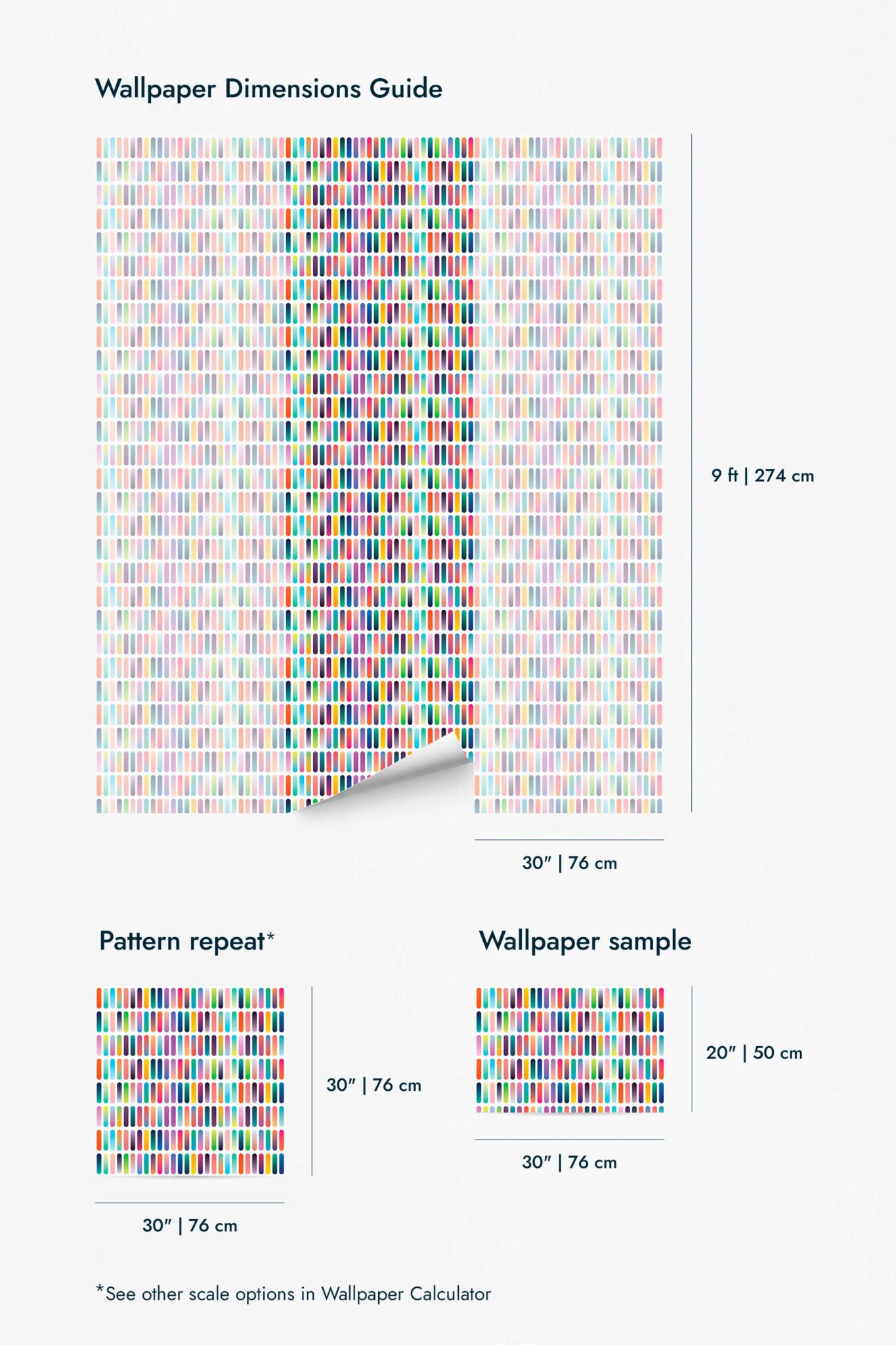 Vivid Spectrum Shift Peel and Stick Wallpaper or Non-Pasted