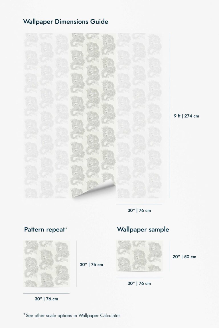 Beige Dragon Pattern for Chinese Restaurant Peel and Stick Wallpaper or ...