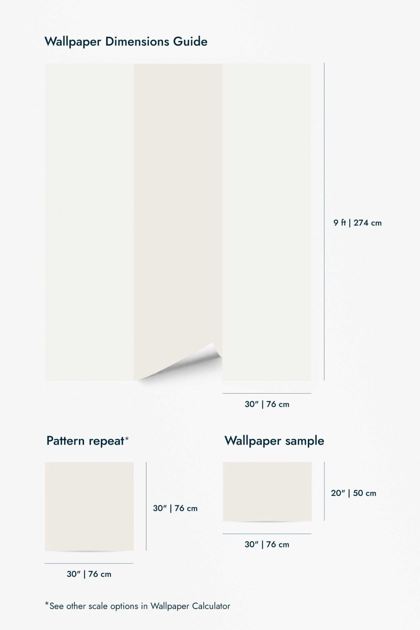 Solid Color Ivory Peel and Stick Wallpaper or Non-Pasted