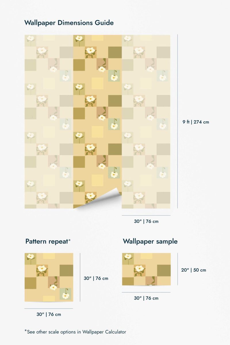 Pixel Bloom Peel and Stick Wallpaper or Non-Pasted