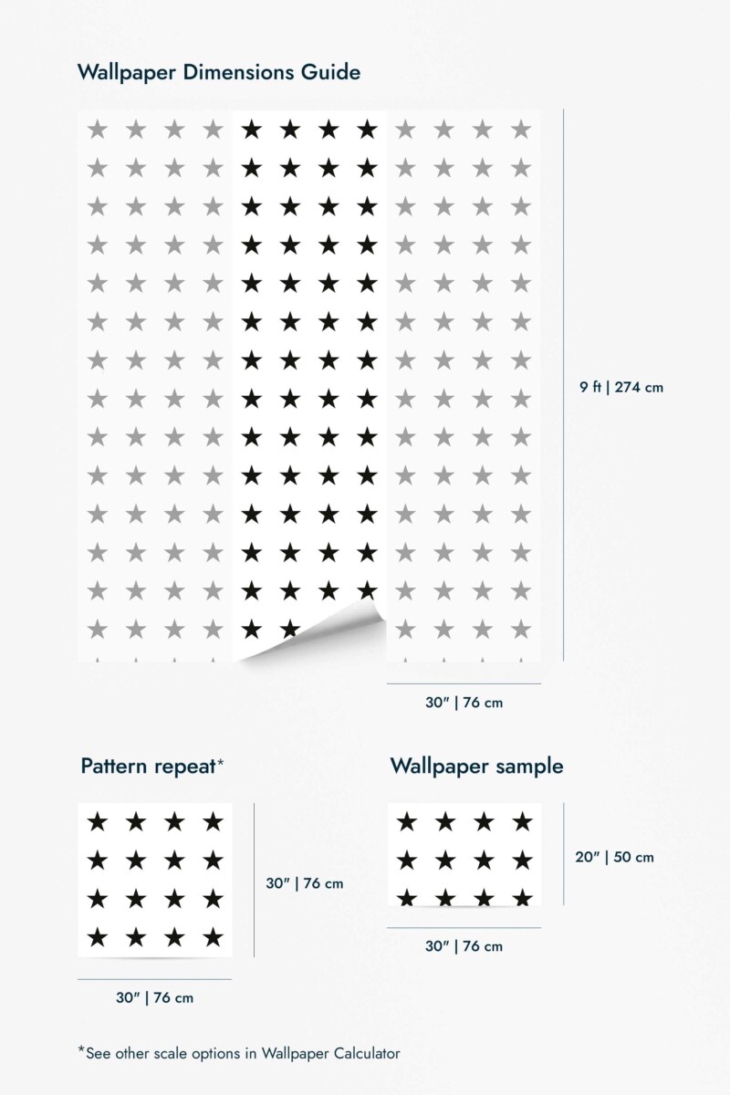 Star Grid Peel and Stick Wallpaper or Non-Pasted