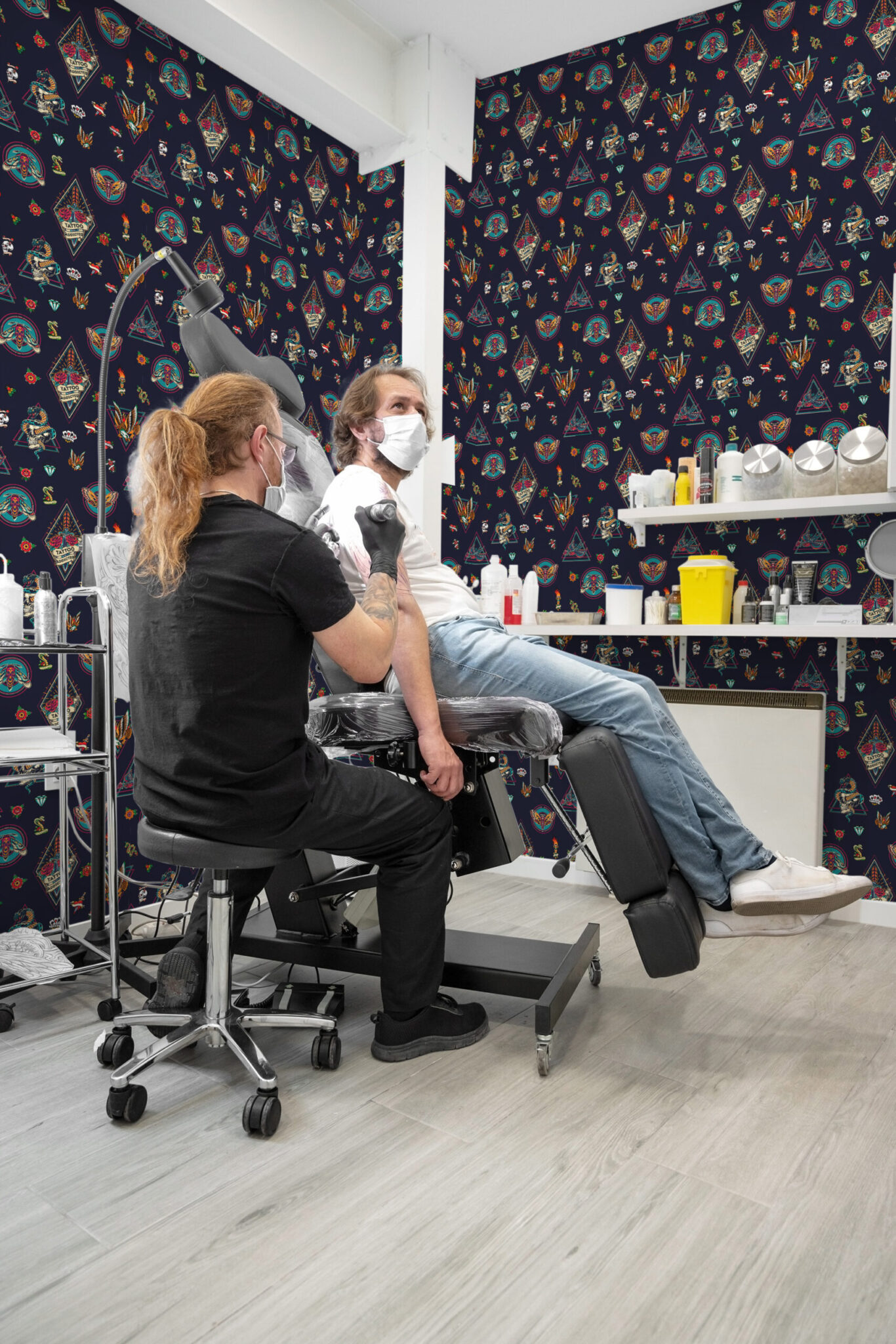 House of Tattoo Peel and Stick Wallpaper or Non-Pasted