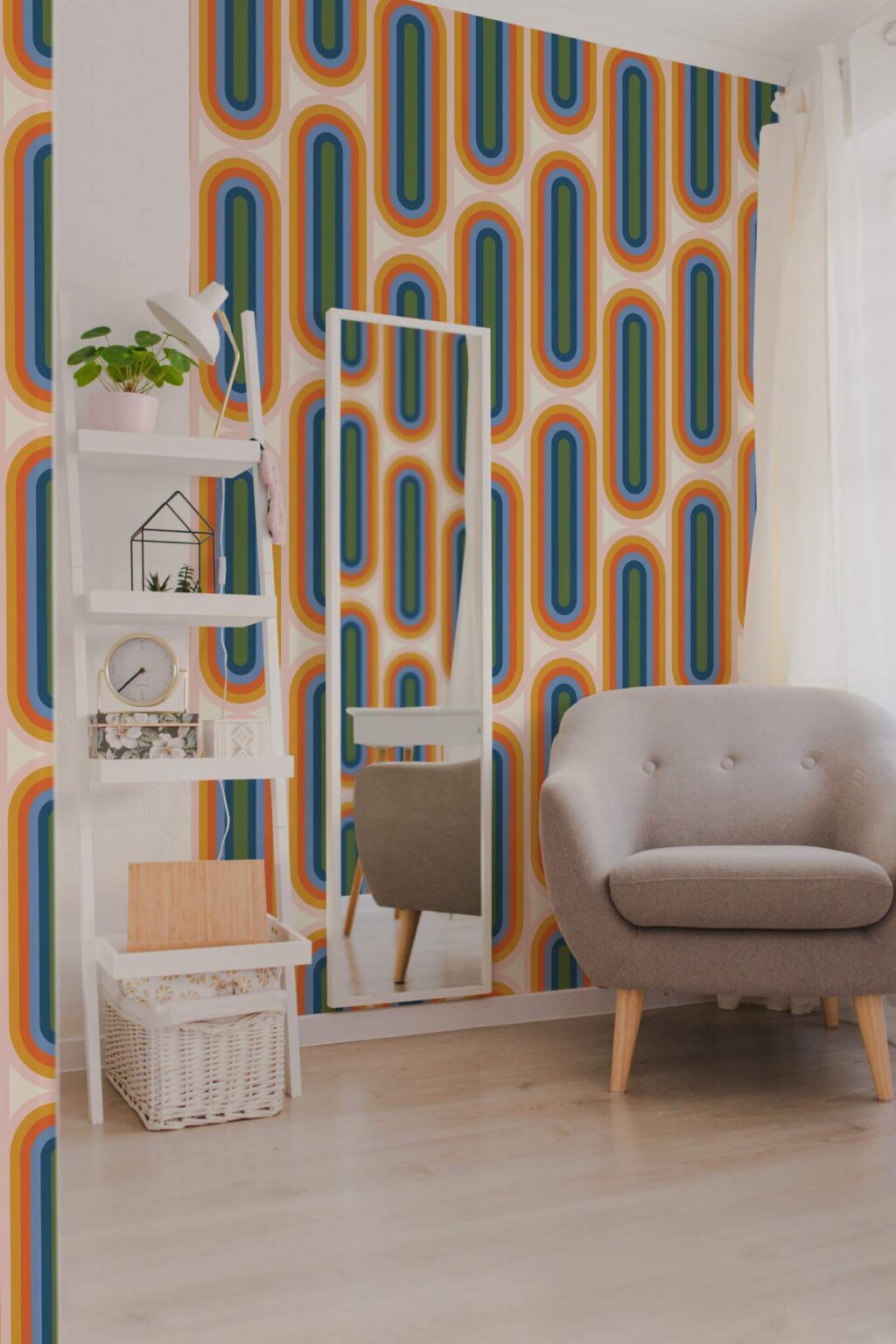 Vibrant Disco Spectrum Peel and Stick Wallpaper or Non-pasted