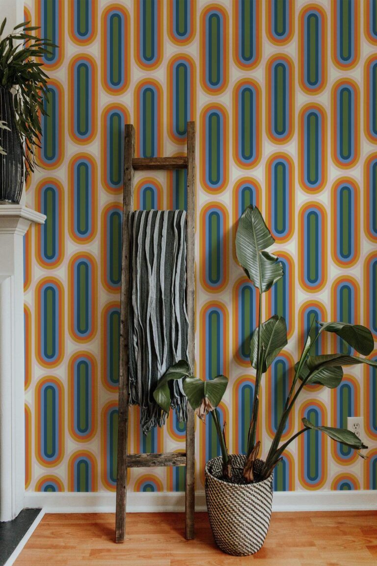 Vibrant Disco Spectrum Peel and Stick Wallpaper or Non-pasted