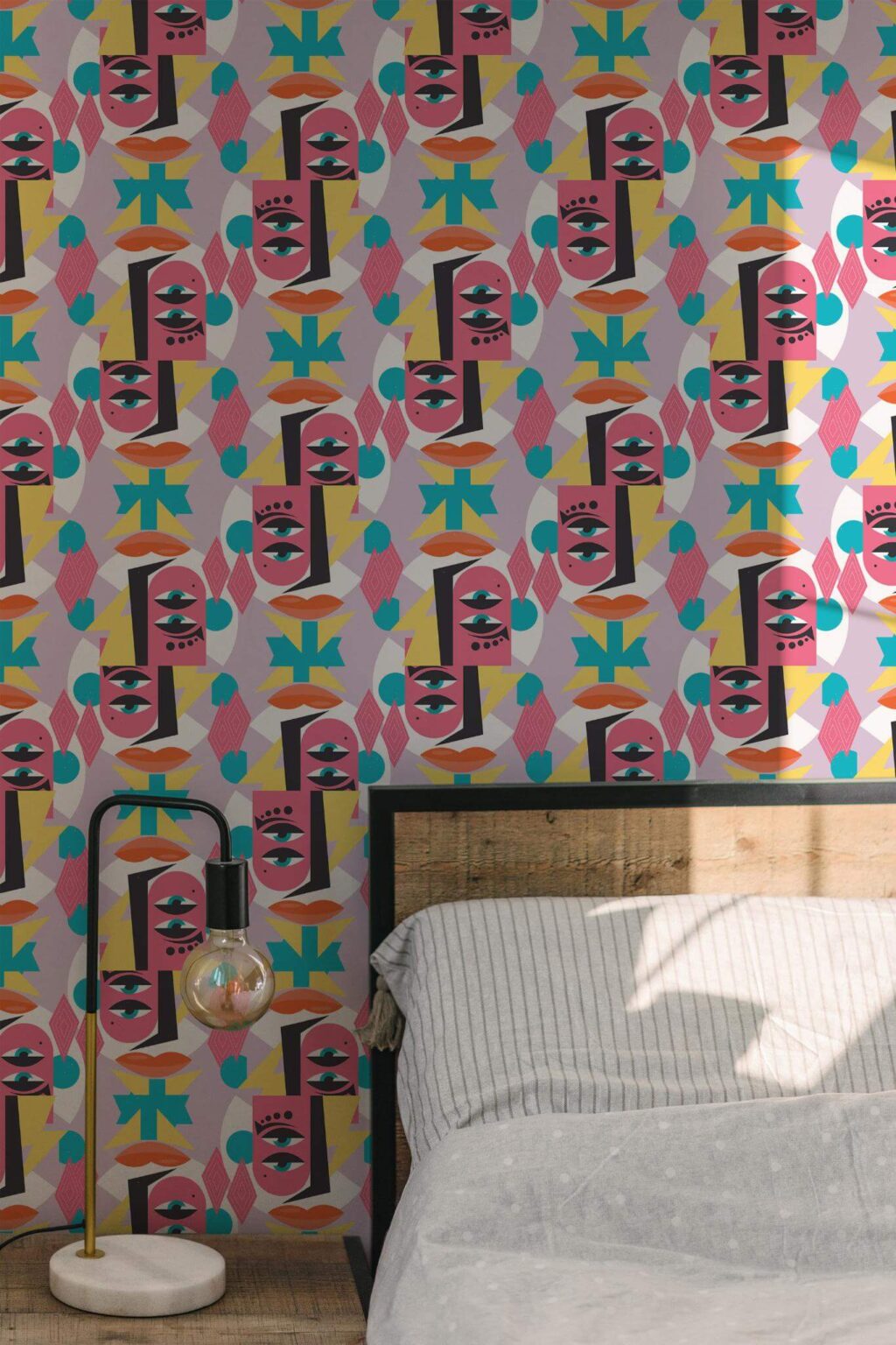 Rosy Cheeks Abstract Peel and Stick Wallpaper or Non-pasted